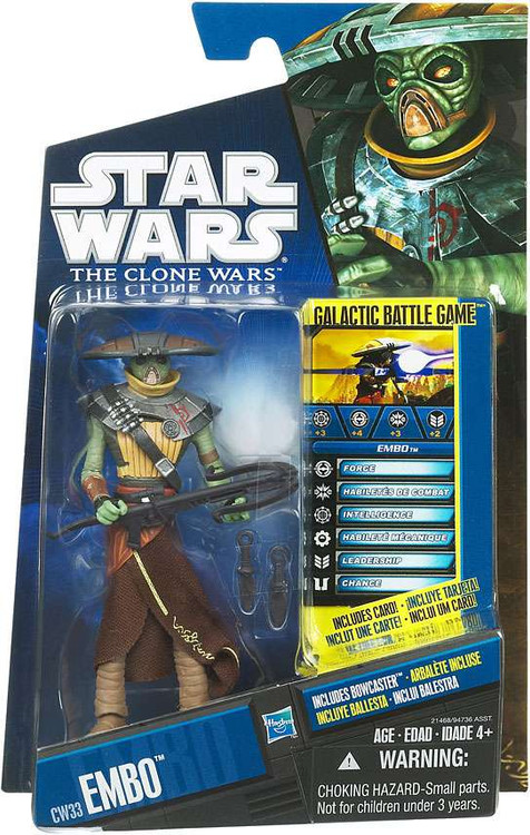 Star Wars Clone Wars 2010 Embo 3.75 Action Figure CW33 Hasbro - ToyWiz