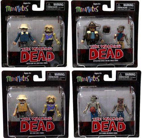 The Walking Dead Minimates Series 1 The Walking Dead Series 1 Set of 4 ...