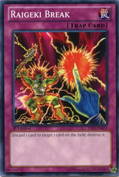 YuGiOh 2012 XYZ Symphony Starter Deck Single Card Common Raigeki Break ...