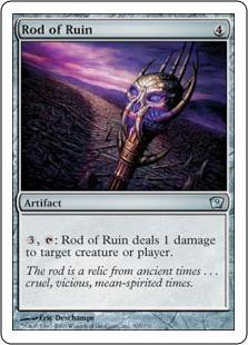 Magic The Gathering 9th Edition Single Card Uncommon Rod of Ruin 307 ...