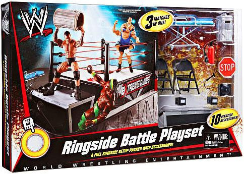 WWE Wrestling Ringside Battle Exclusive Action Figure Playset Mattel ...