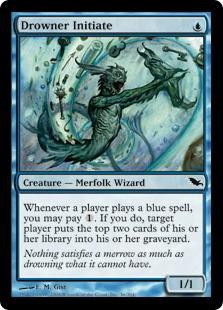 Magic The Gathering Shadowmoor Single Card Common Drowner Initiate 36 ...