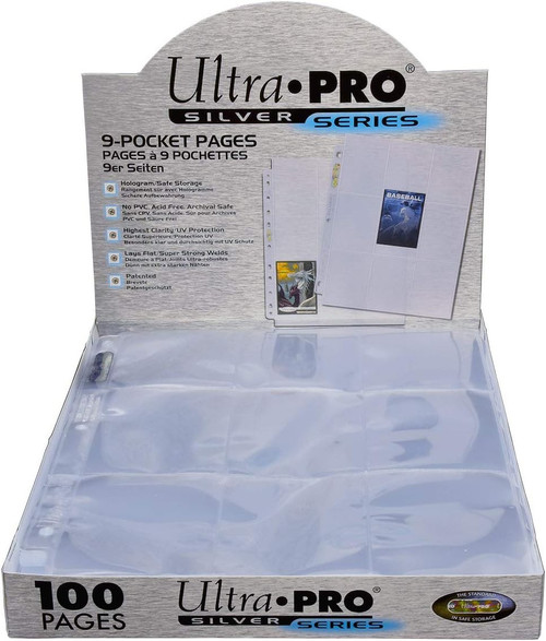 Ultra Pro Card Supplies Silver Series 9-Pocket Pages 100 Count - ToyWiz