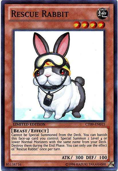 YuGiOh Holiday Tin Promo Single Card Super Rare Rescue Rabbit CT09 ...