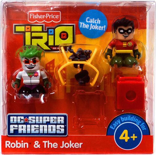 Fisher Price DC Trio DC Super Friends Robin The Joker Minifigure 2-Pack ...