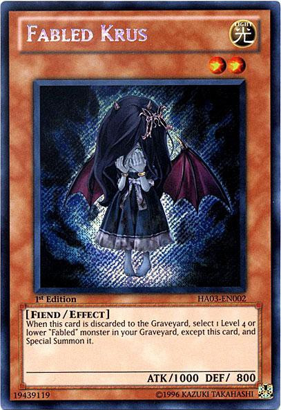 YuGiOh YuGiOh 5Ds Hidden Arsenal 3 Single Card Secret Rare Fabled Krus ...