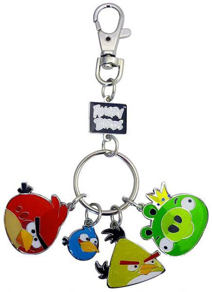 Angry Birds Set of 4 Style 1 Metal Keychains Commonwealth Toys - ToyWiz