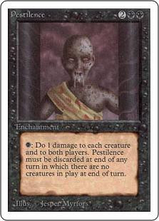 Magic The Gathering Unlimited Single Card Common Pestilence - ToyWiz