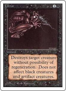 Magic The Gathering Unlimited Single Card Common Terror - ToyWiz