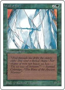 Magic The Gathering Unlimited Single Card Uncommon Wall of Ice - ToyWiz