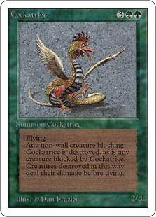 Magic The Gathering Unlimited Single Card Rare Cockatrice Slightly ...