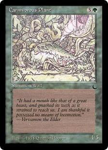 Magic The Gathering The Dark Single Card Common Carnivorous Plant - ToyWiz