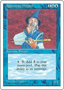 Magic The Gathering 4th Edition Single Card Common Apprentice Wizard ...