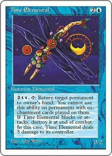 Magic The Gathering 4th Edition Single Card Rare Time Elemental Played ...