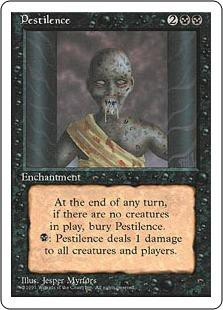 Magic The Gathering 4th Edition Single Card Common Pestilence - ToyWiz
