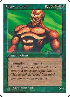 Magic The Gathering Chronicles Single Card Uncommon Craw Giant - ToyWiz