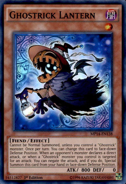 YuGiOh 2014 Mega Tin Single Card Super Rare Ghostrick Lantern MP14 ...