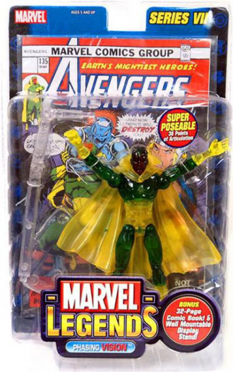 Marvel Legends Series 7 Vision Action Figure Phasing Variant Toy Biz ...