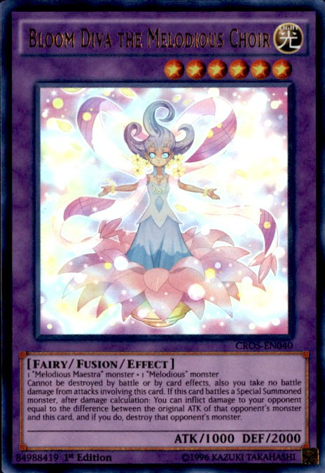 YuGiOh Crossed Souls Single Card Ultra Rare Bloom Diva the Melodious ...