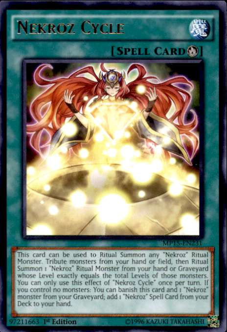 YuGiOh 2015 Mega-Tin Mega Pack Single Card Rare Nekroz Cycle MP15-EN231 ...