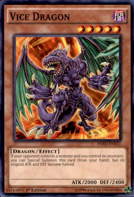 YuGiOh High-Speed Riders Single Card Common Vice Dragon HSRD-EN021 - ToyWiz