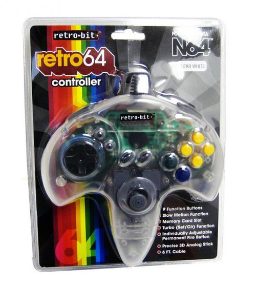 Nintendo REtro N64 Controller Clear May Flash - ToyWiz