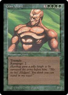 Magic The Gathering Legends Single Card Uncommon Craw Giant Heavily ...