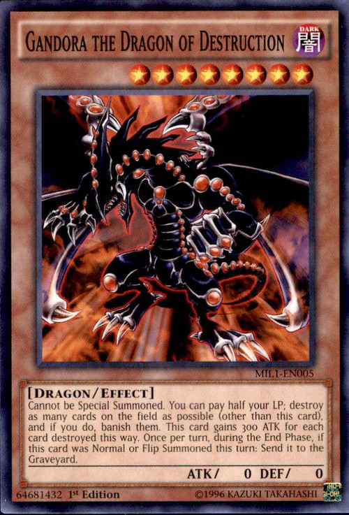 YuGiOh Millennium Pack Single Card Common Gandora the Dragon of ...