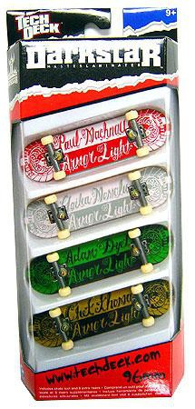 Tech Deck Darkstar 96mm Mini Skateboard 4-Pack RANDOM Boards Spin ...