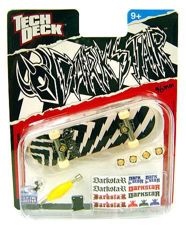 Tech Deck Darkstar 96mm Mini Skateboard Black White Zig-Zag Spin Master ...