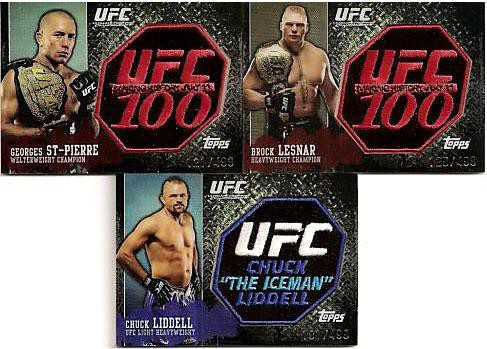 UFC Topps UFC 100 Patch Cards Set of 3 Exclusive - ToyWiz