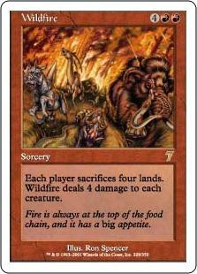 Magic The Gathering 7th Edition Single Card Rare Wildfire 228 - ToyWiz