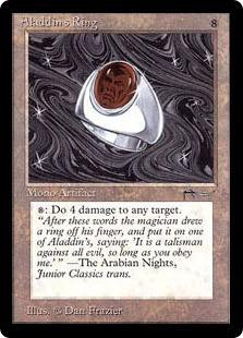 Magic The Gathering Arabian Nights Single Card Rare Aladdins Ring - ToyWiz