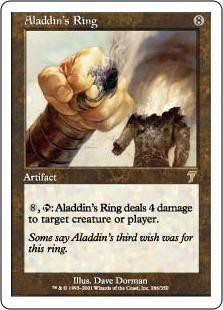Magic The Gathering 7th Edition Single Card Rare Aladdins Ring 286 - ToyWiz
