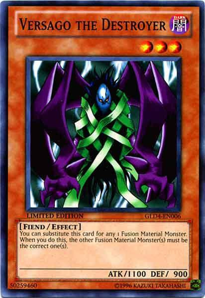 YuGiOh Gold Series 4 2011 Single Card Common Versago the Destroyer GLD4 ...