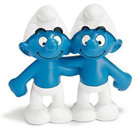 The Smurfs Gemini Smurf Mini Figure Schleich - ToyWiz