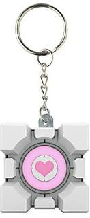 Portal 2 Vinyl Companion Cube Keychain Crowded Coop - ToyWiz