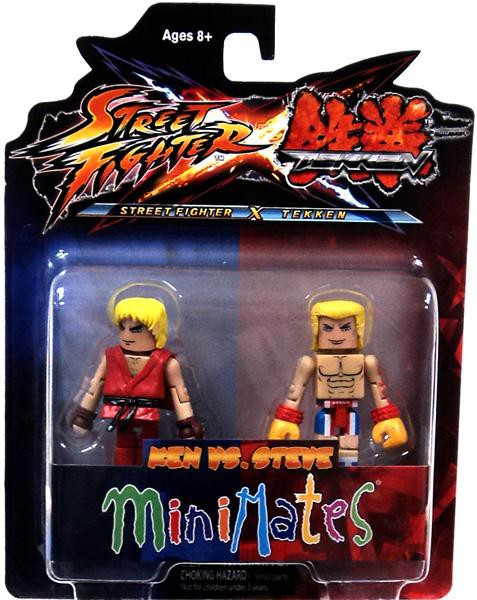 Street Fighter X Tekken Minimates Series 1 Ken vs. Steve Minifigure 2 ...