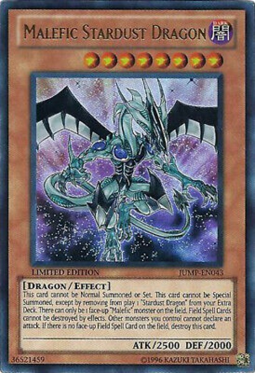 YuGiOh Shonen Jump Single Card Ultra Rare Malefic Stardust Dragon JUMP ...