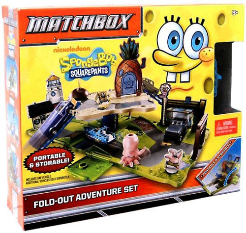 Spongebob Squarepants Matchbox Fold-out Adventure Set Playset Mattel ...