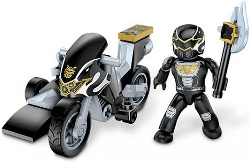 Mega Bloks Power Rangers MegaForce Black Ranger Hero Racer Set 5828 ...