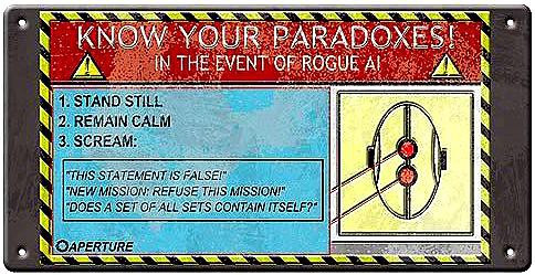 Portal 2 Know Your Paradoxes Tin Wall Sign Crowded Coop - ToyWiz