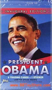 Barack Obama Topps President Obama Trading Card Pack Inaugural Edition ...