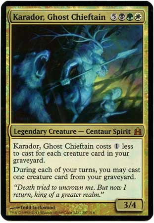 Magic The Gathering Commander Single Card Karador, Ghost Chieftain 207 ...