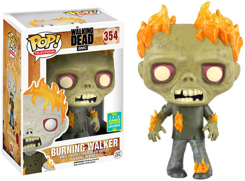 Funko The Walking Dead POP Television Burning Walker Exclusive Vinyl ...