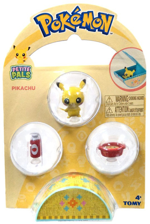 Pokemon Petite Pals Pikachu Mini Figure 3-Pack Version 2 TOMY, Inc ...