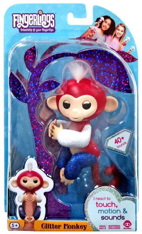Fingerlings Glitter Monkey Liberty Figure WowWee - ToyWiz