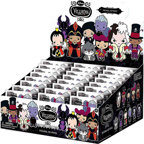 Disney 3D Figural Keyring Disney Villains Series 1 Mystery Box 24 Packs ...