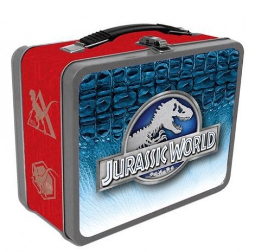 Jurassic World Raptors 8.5 Tin Tote Lunch Box Factory Entertainment ...