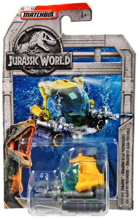Jurassic World Matchbox Deep-Dive Submarine 164 Diecast Vehicle Mattel ...